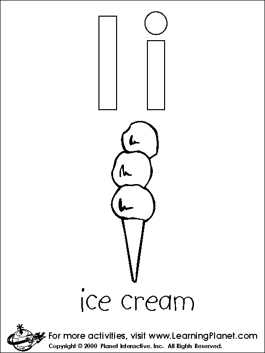 Letter ii coloring pages