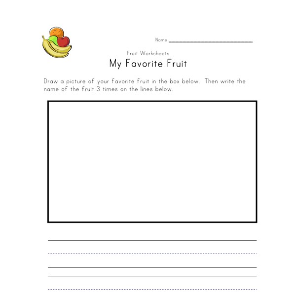My Favorite Fruit Worksheet | All Kids Network