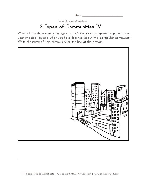 What Type of Community Worksheet (Urban)