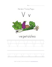 Trace & Color Letter V Worksheet | All Kids Network