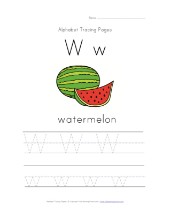 Trace & Color Letter W Worksheet | All Kids Network