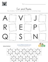 Cut and Paste Letter Matching Worksheets | All Kids Network