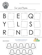 Thanksgiving Letter Matching Worksheet | All Kids Network