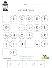 St. Patrick's Day Cut and Paste Missing Letters Worksheet | All Kids ...