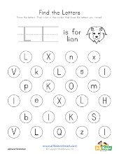 Find the Letters Worksheets | All Kids Network