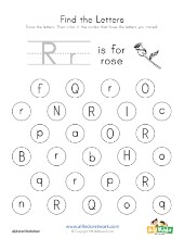 Find the Letters Worksheets | All Kids Network