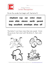 Letter Recognition Worksheets | All Kids Network