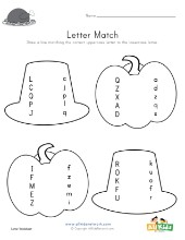 Thanksgiving Themed Uppercase Letters Worksheet | All Kids Network