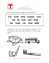 Letter Recognition Worksheets | All Kids Network