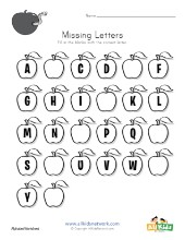 Alphabet Missing Letters Worksheet | All Kids Network
