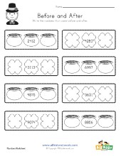St. Patrick's Day Before and After Alphabet Worksheet | All Kids Network