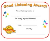 Good Behavior Awards Printable