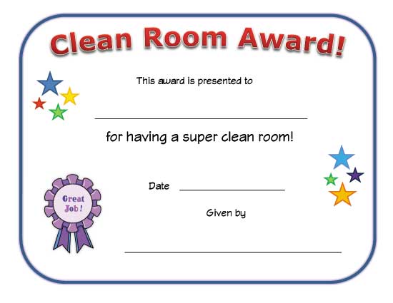 Clean Cubby Award