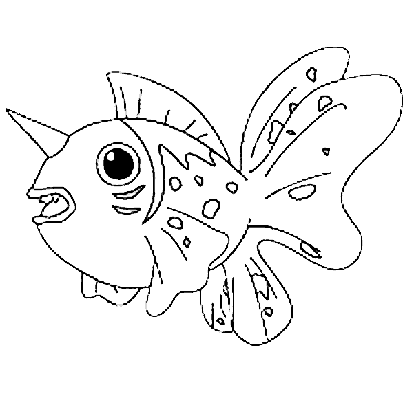 Pokemon Coloring Pages Fish Harp Coloring Pages