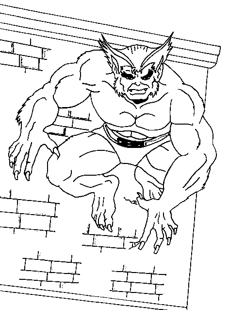 Beast Coloring Man Character Marvel Template Printable Sketch Coloring Page
