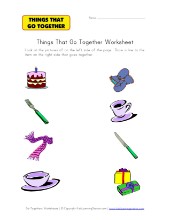 Matching Go-Togethers Worksheet 2 | All Kids Network