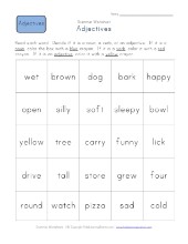 Color the Adjectives Worksheet | All Kids Network