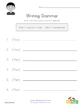 Then or Than Worksheet | All Kids Network