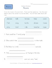 First Grade Noun Worksheets | All Kids Network
