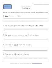 First Grade Pronoun Worksheets | All Kids Network