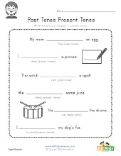Past and Present Tense Worksheet 3 | All Kids Network