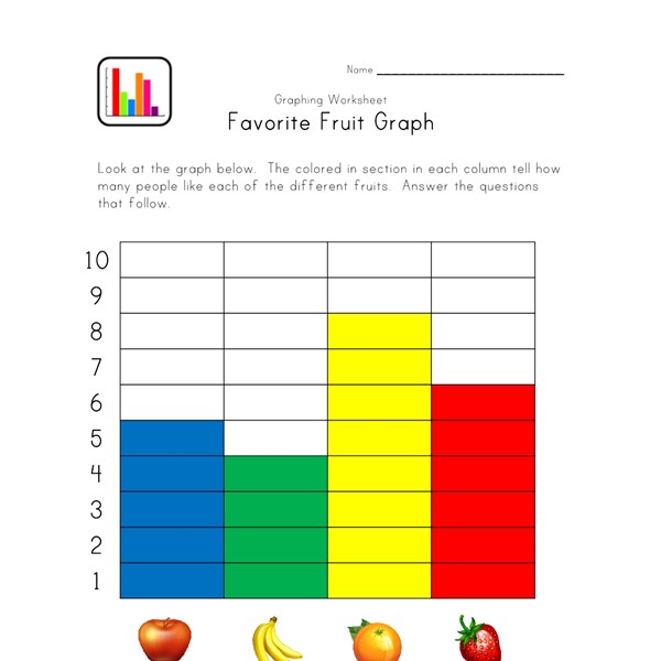 Graphing Worksheet with Fruit Theme | All Kids Network
