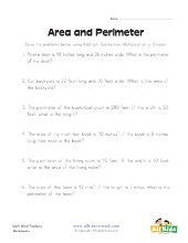 Area and Perimeter Word Problems | All Kids Network