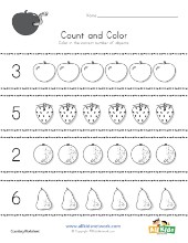 Count and Color Worksheets | All Kids Network
