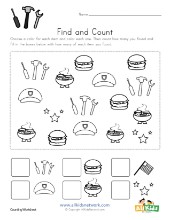 Find and Count Worksheets | All Kids Network