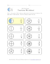 Circle Fraction Worksheet | All Kids Network
