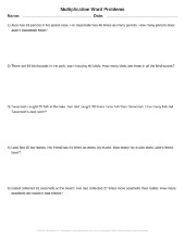 1 Digit Multiplication Word Problem Worksheet Generator | All Kids Network