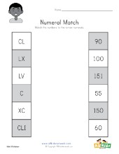 Matching Roman Numerals 1 to 10 | All Kids Network