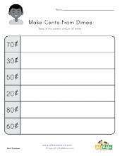 Counting Dimes Worksheet | All Kids Network