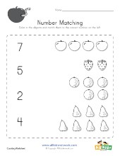 Fruit Matching Worksheet | All Kids Network