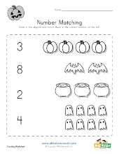 Halloween Number Line Worksheet | All Kids Network