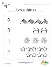 Patriotic Number Line Worksheet | All Kids Network