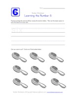Number Worksheets for Preschool Children | All Kids Network