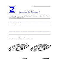 Number Worksheets for Preschool Children | All Kids Network