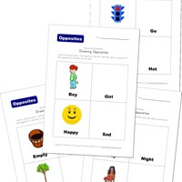 Opposites Worksheets | All Kids Network