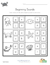 Beginning Sounds Worksheets | All Kids Network
