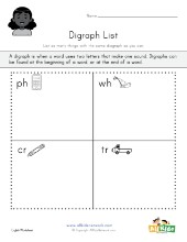 Digraph Worksheets | All Kids Network