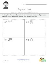 Digraph Sorting – ng, cr, th Worksheet | All Kids Network