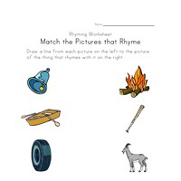 Rhyming Worksheets - Phonics for Kids | All Kids Network