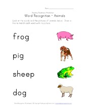Word Recognition Worksheets | All Kids Network