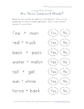 Reading Compound Words Worksheet - Two of Four | All Kids Network