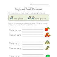 8 Great Free Plural Worksheets | All Kids Network