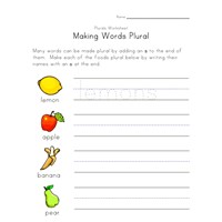 8 Great Free Plural Worksheets | All Kids Network