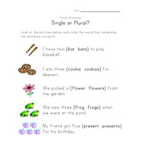 8 Great Free Plural Worksheets | All Kids Network