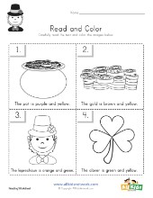 St. Patrick's Day Reading Comprehension Worksheet | All Kids Network