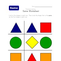 Same and Different Worksheets for Kids | All Kids Network